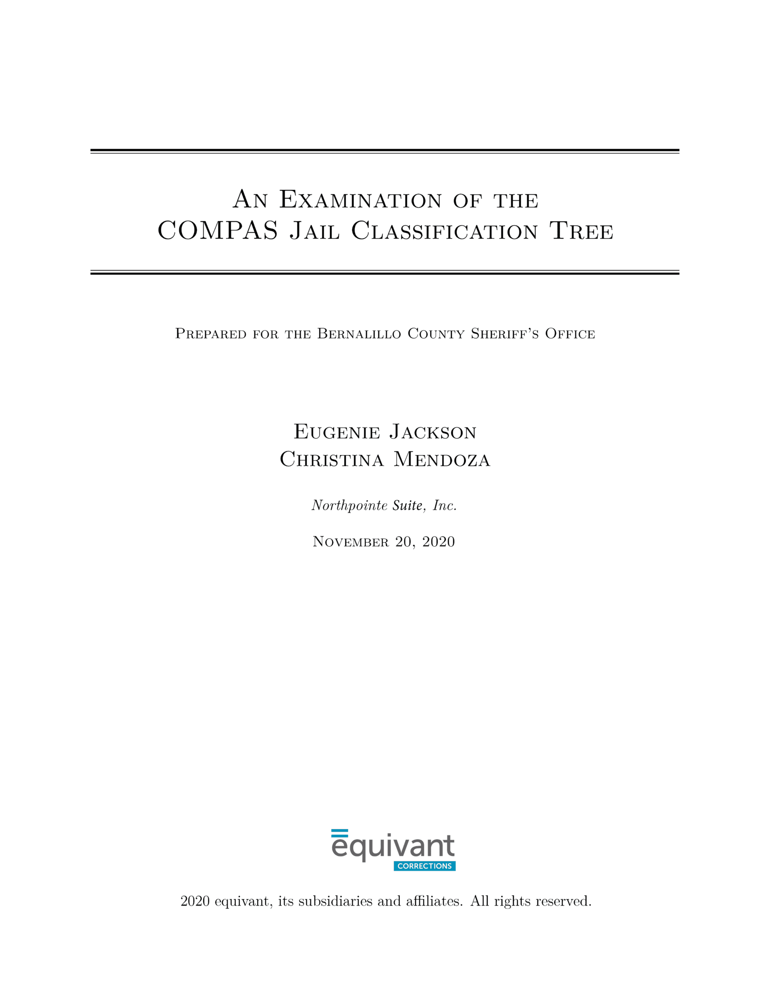 White Papers & Research Studies - equivant Corrections